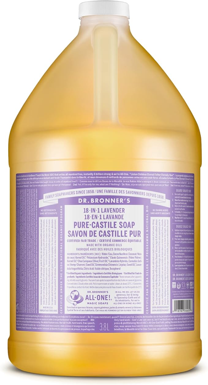 Amazon.com : Dr. Bronner’s - Pure-Castile Liquid Soap (Lavender, 1 ...