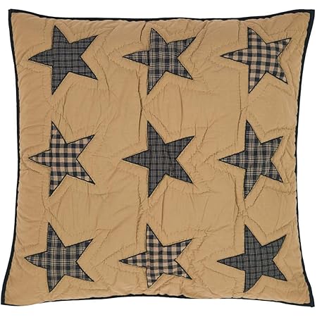 Amazon.com: VHC Brands Check Star Cotton Primitive Bedding Hand Quilted ...