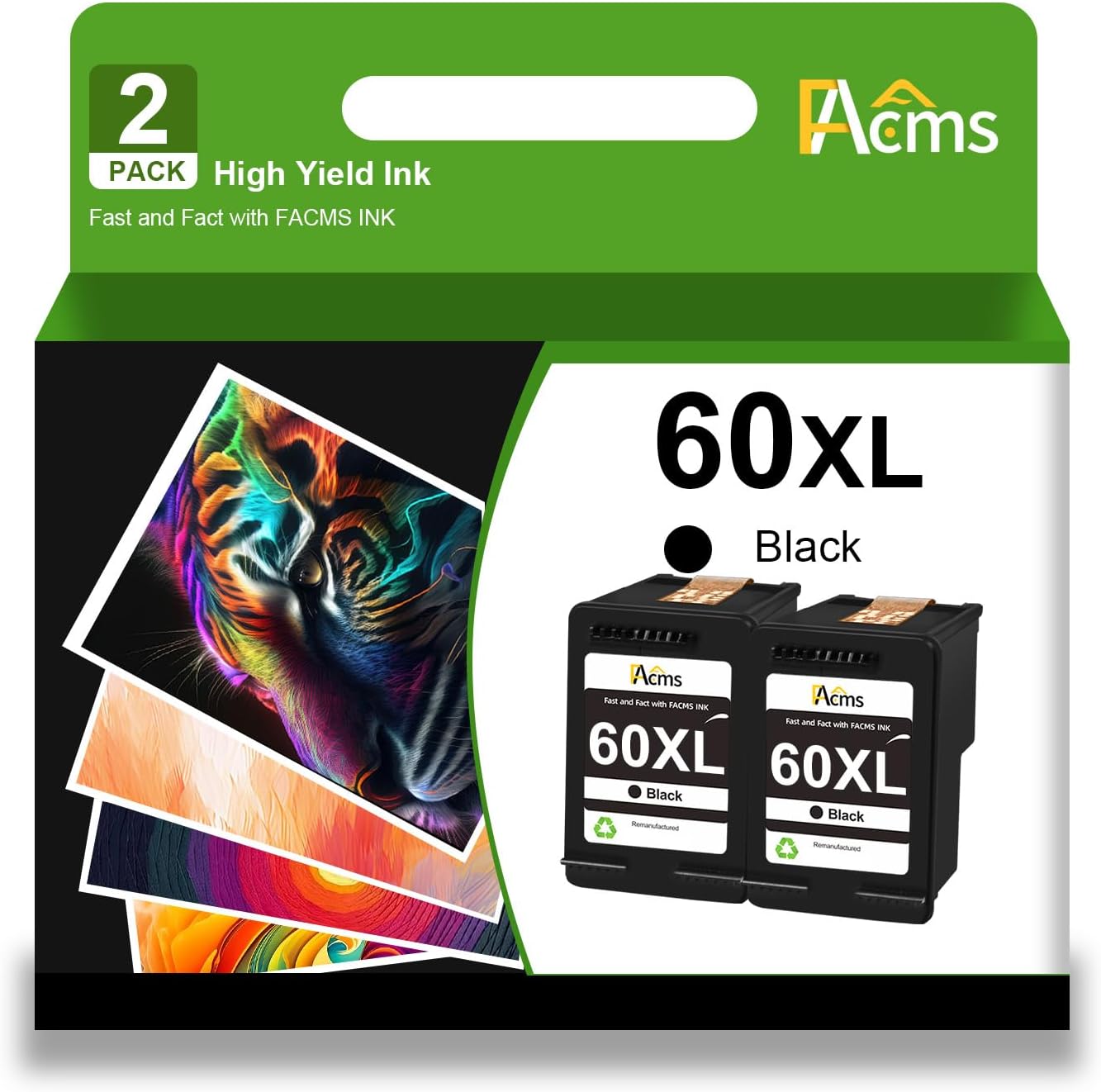 Amazon.com: 60XL Black Ink Cartridge Replacement for HP Ink 60XL 60 for ...