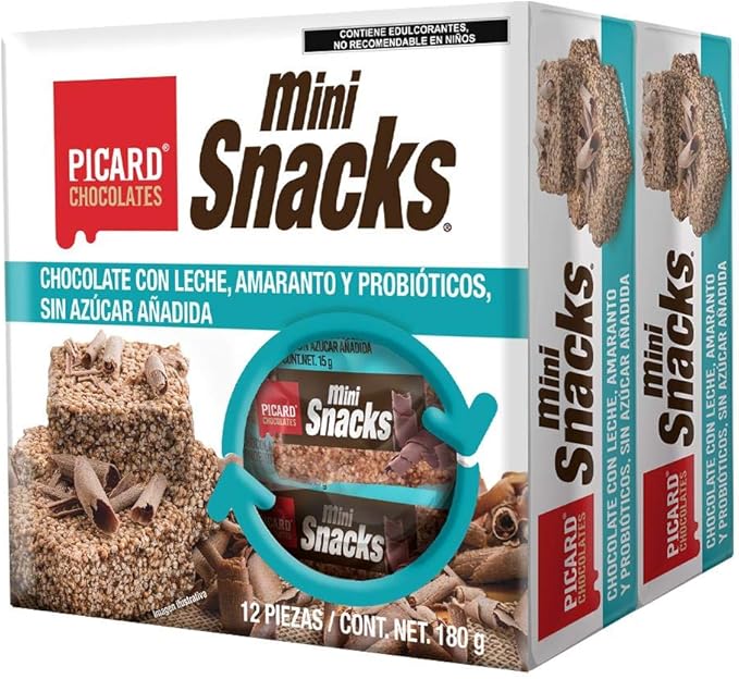 Picard Mini Snacks Chocolate Con Leche Sin Azúcar, Amaranto Y ...
