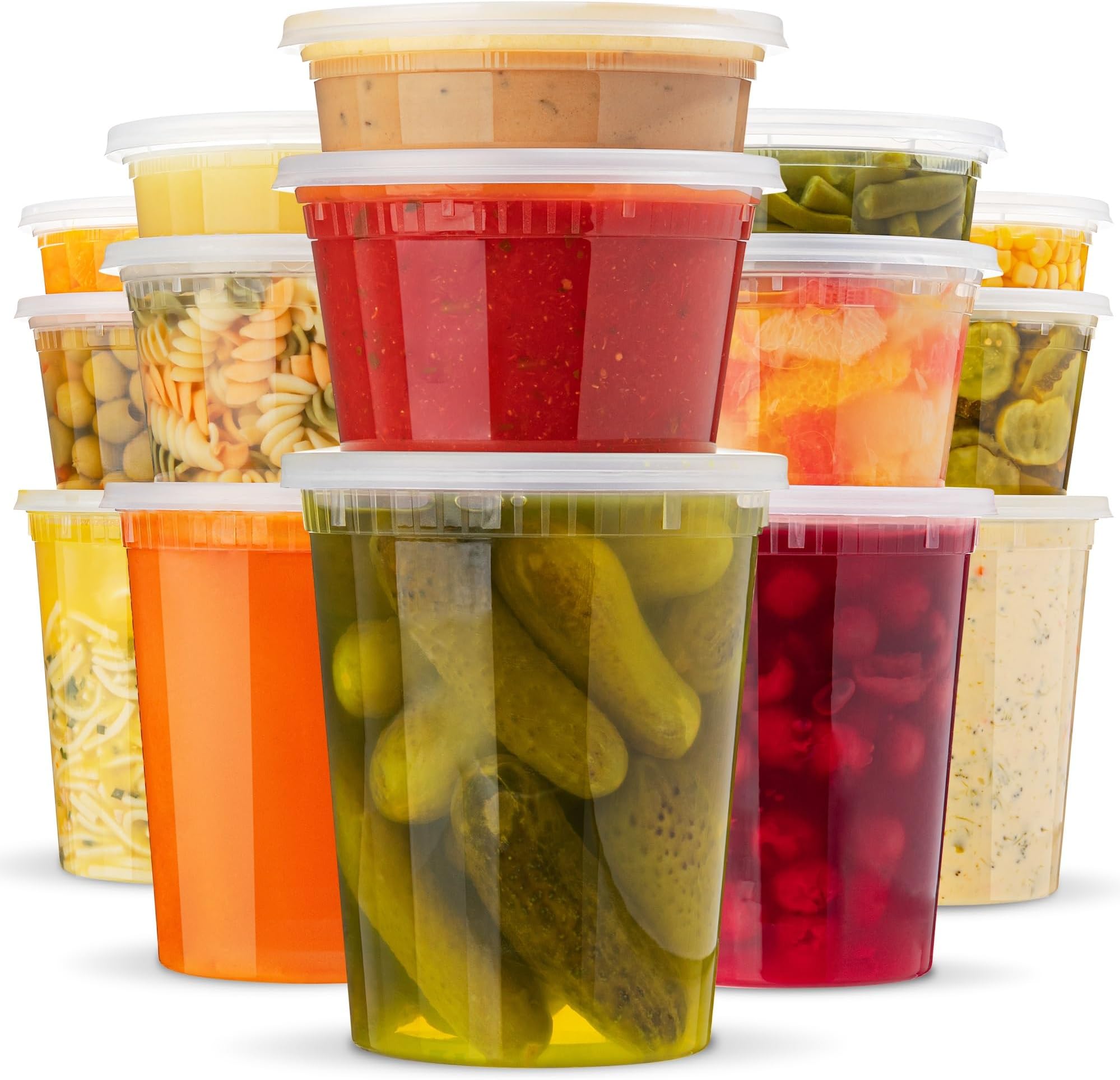 Amazon.com: ePackageSupply 16 oz. (Pint) Containers with Lids | Food ...