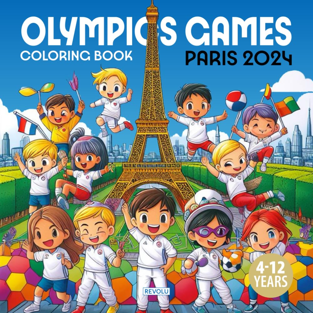 Coloring Book "Olympics Games Paris 2024": 50 Originals Olympic Games ...