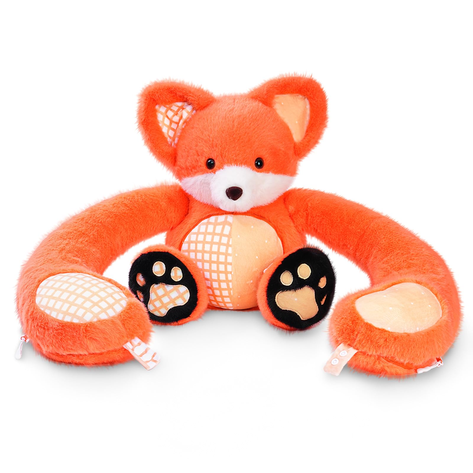 Amazon.com: Niuniu Daddy 4LBS| Fox Heatable Weighted Stuffed Animals ...