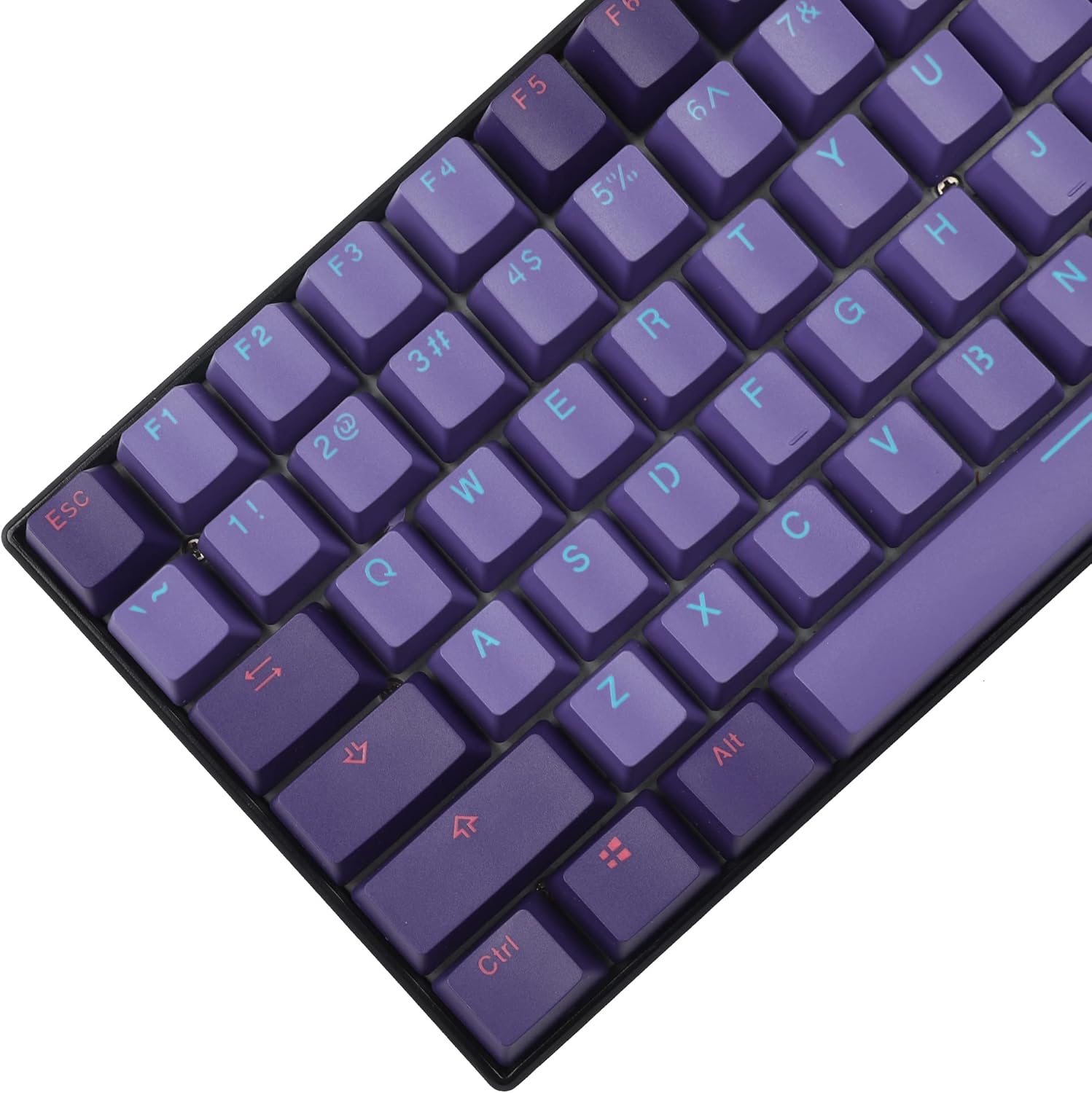 Amazon.com: YMDK Purple Mixed Double Shot 123 PBT OEM Profile Keyset ...
