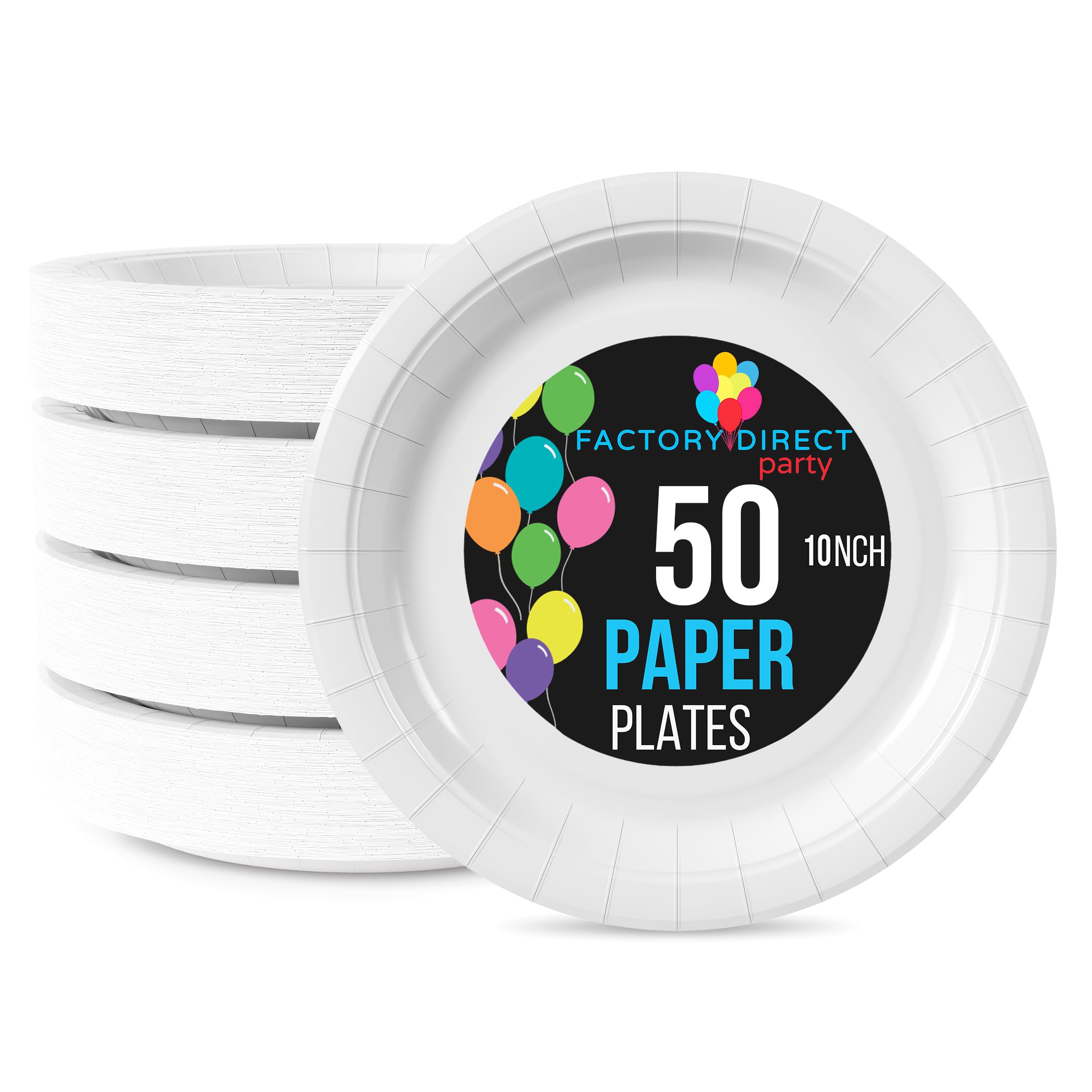 Snapklik.com : Exquisite Party Solids White Paper Plates Disposable ...