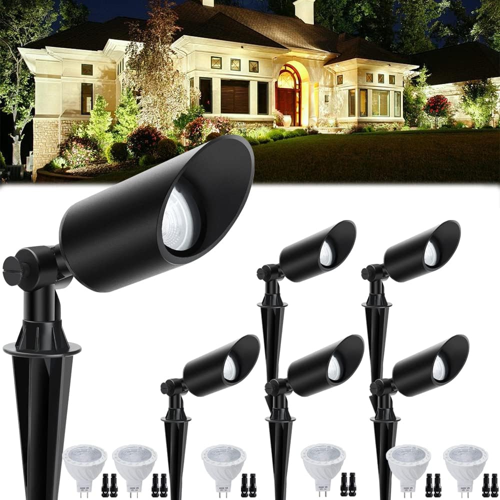 Landscape Lighting with MR16 LED Bulb 12V 6W Low Voltage Landscape ...