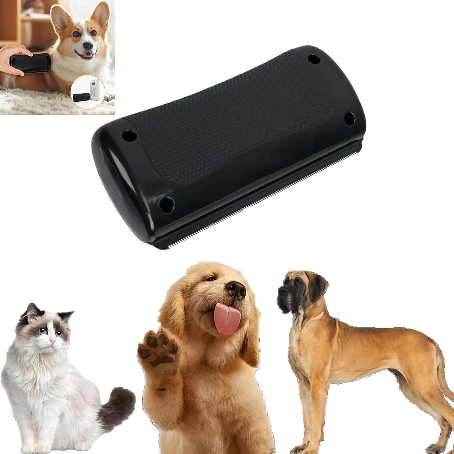 Groompro Deshedding Brush, Rhykin Brush for Pets, Shedding & Grooming Supplies, Pet Hair Removal ...