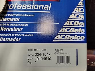 Amazon.com: ACDelco Gold 334-1547 Alternator, Remanufactured (Renewed ...