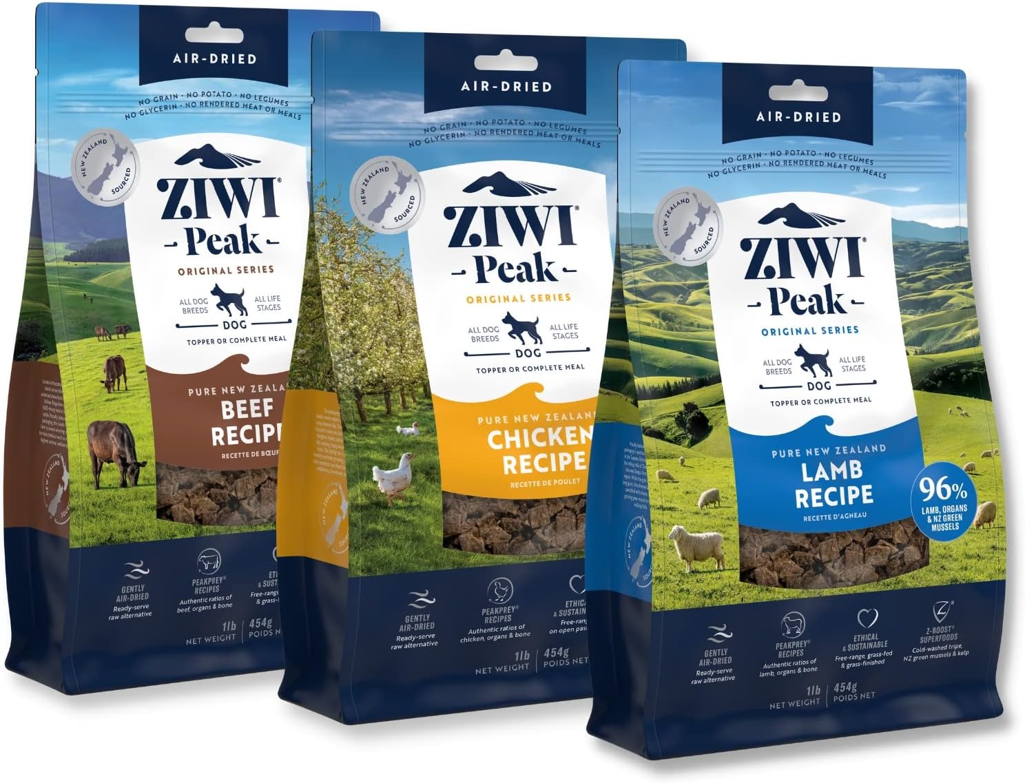 Amazon.com: Bundle of ZIWI Peak Air-Dried Dog Food – All Natural, High Protein, Grain Free and ...
