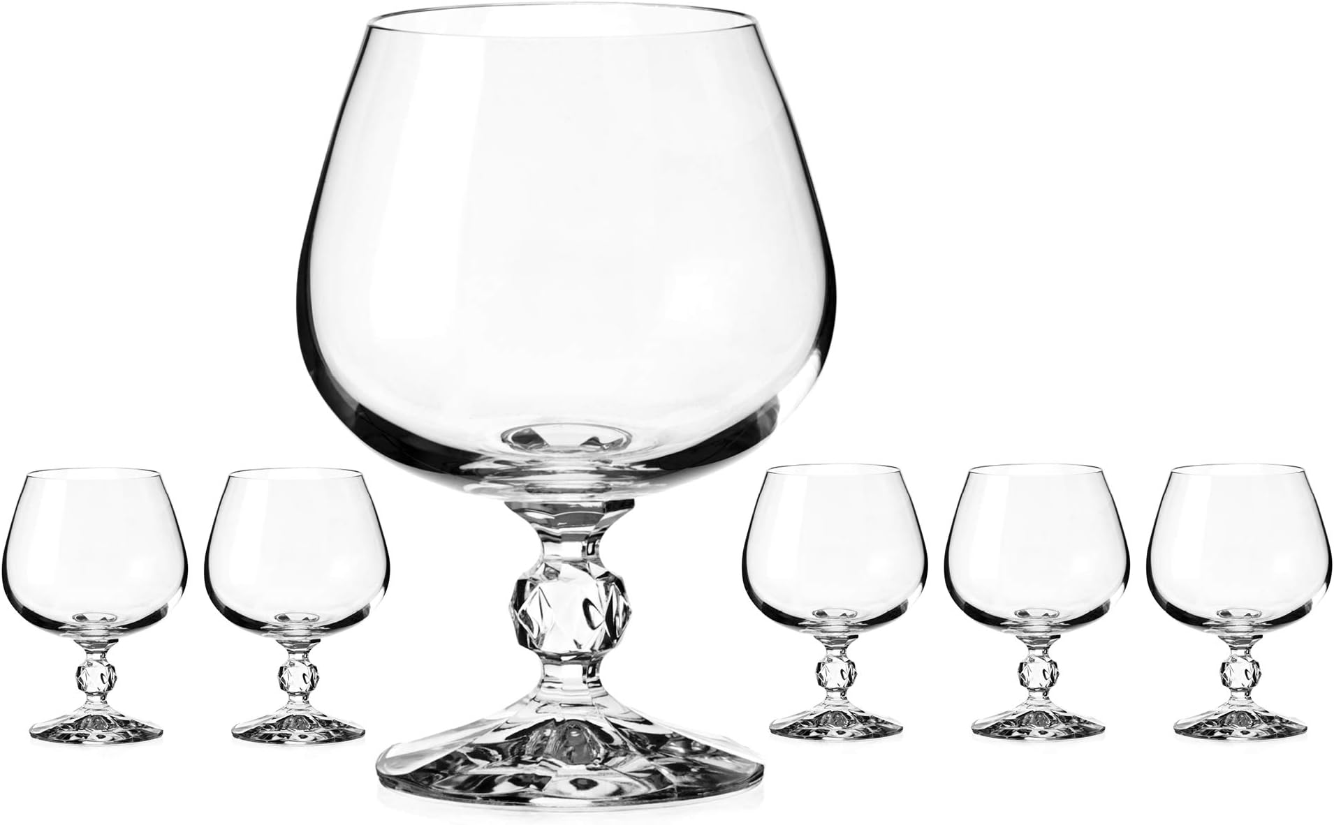 BothEarn Small Brandy Snifter Set of 2, 8.5 Ounce (250 ml) Crystal ...