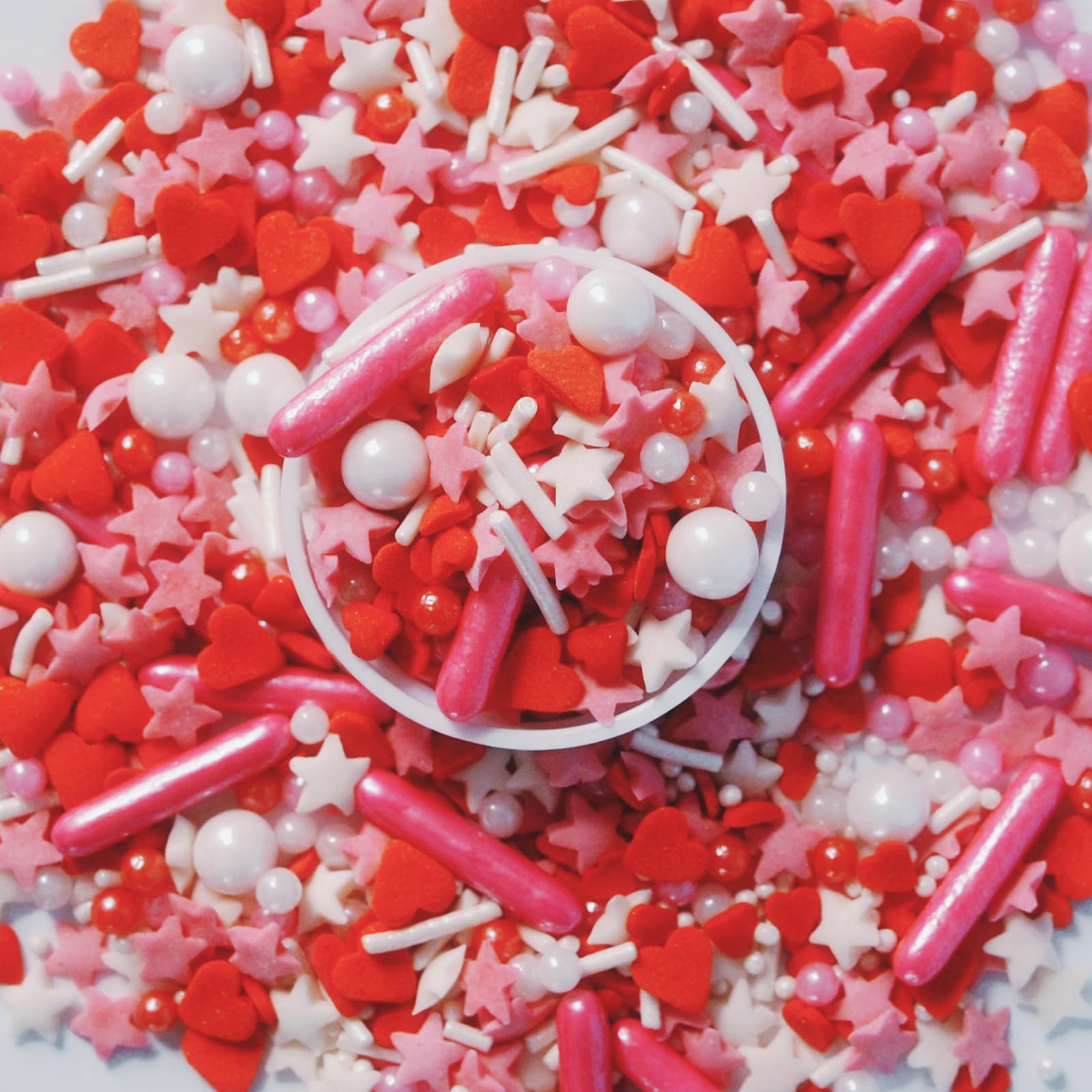 Amazon.com: Valentines Sprinkles Red Heart Sprinkles for Cake ...