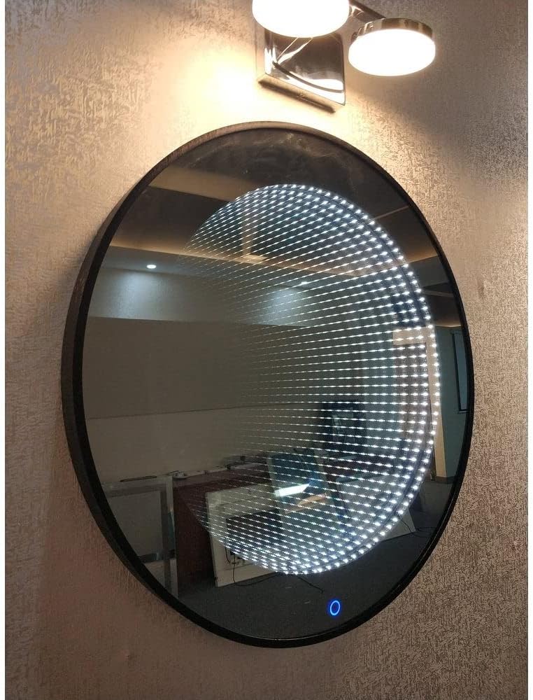 Amazon.com: Dowell LED Tunnel Mirror Light/w Touch Switch Black Metal ...