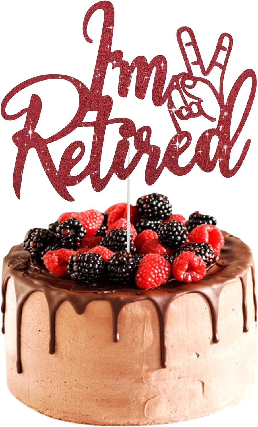 Amazon.com: BEISHIDA I'm Retired Cake Topper Happy Retirement Cake ...