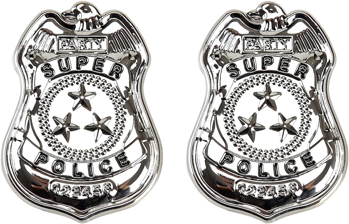 Amazon.com: BinaryABC Metal Police Badges,Police Role Play Brooch Props ...