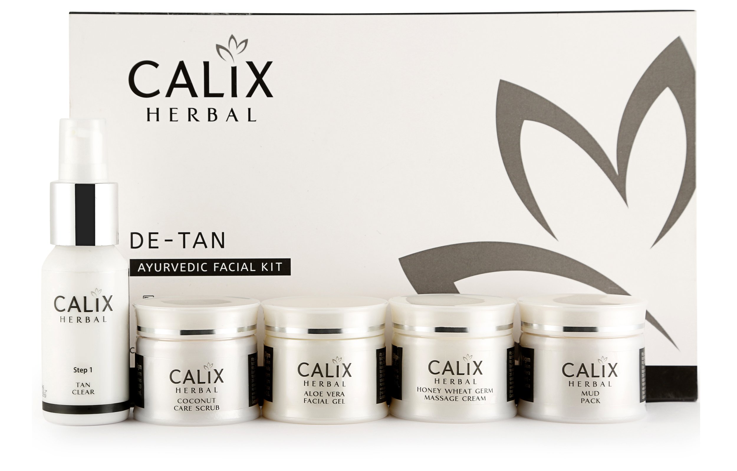 Calix Herbal De Tan Ayurvedic Facial Kit Infused with Wheat Germ Oil ...