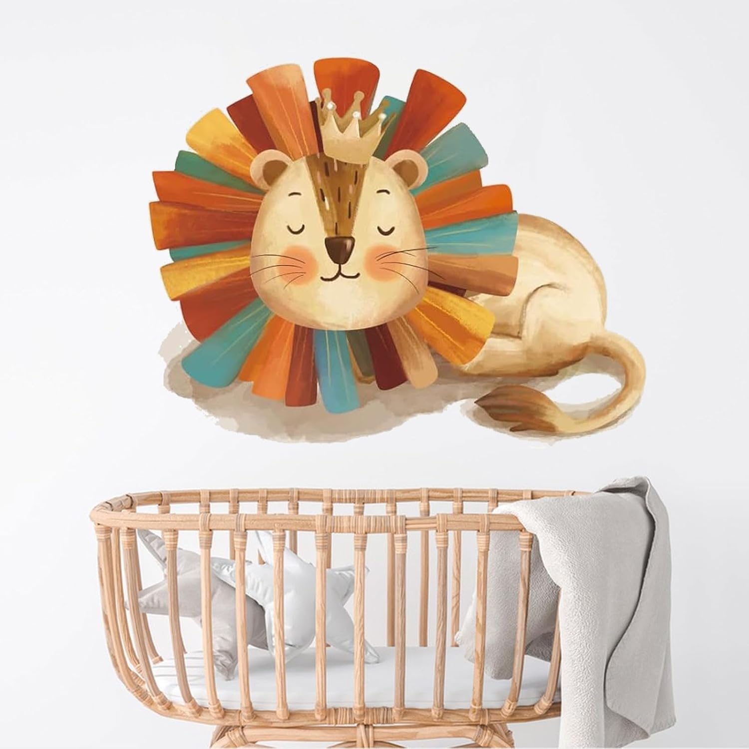 Amazon.com: beinkmake Colorful Lion Wall Decals Stickers Removable ...