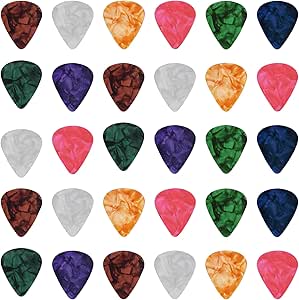 Lot de 30 Médiators pour Guitare - 6 Épaisseurs (0.5mm à 1.2mm ...