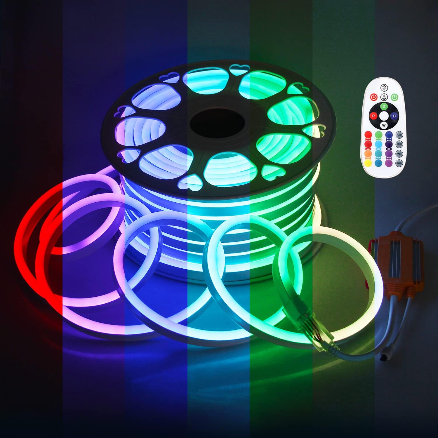 Amazon.com: Aclorol RGB Neon LED Strip Light 50FT Outdoor Neon Rope ...