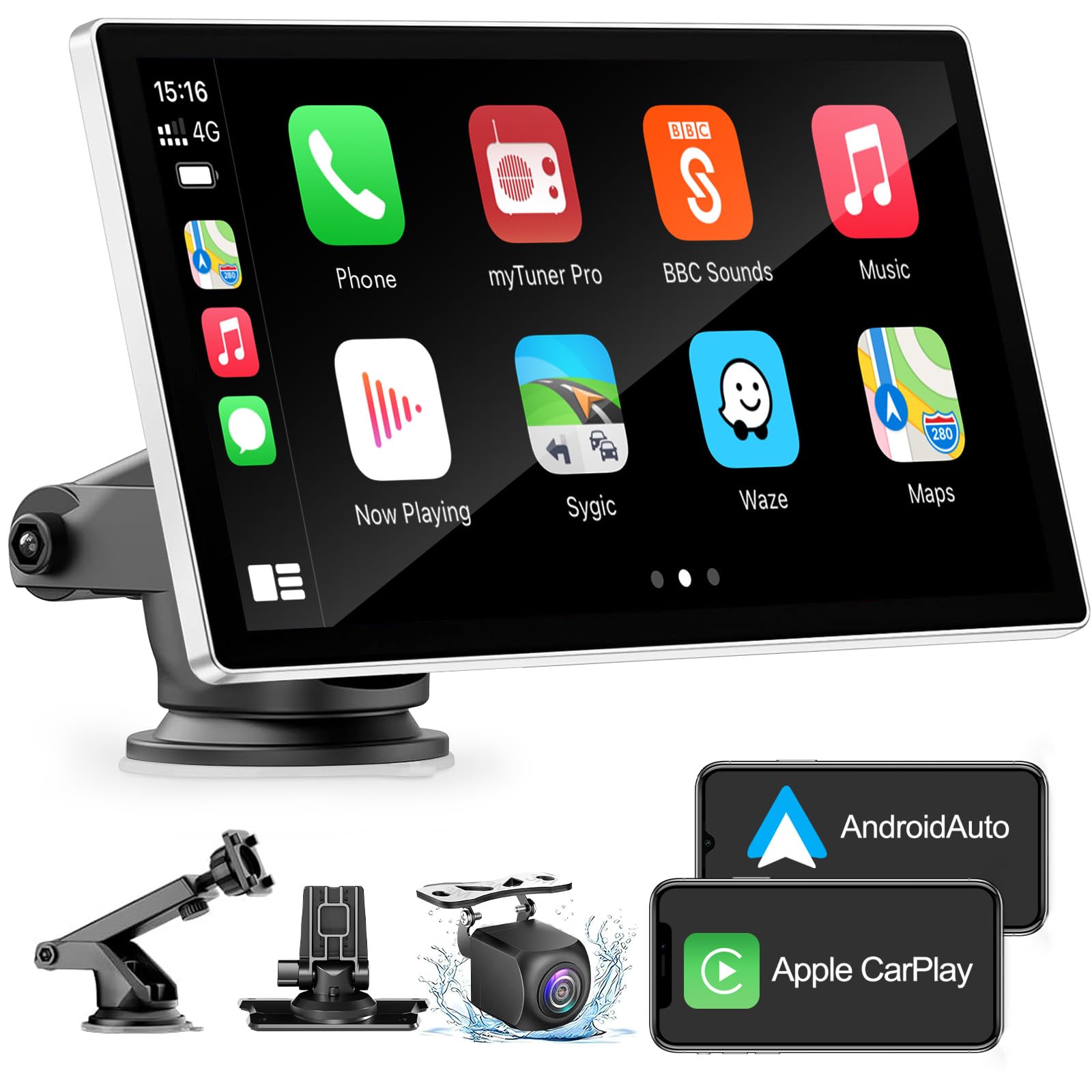 Wireless A-pple Carplay & Android Car, with IPS Carplay Display ...