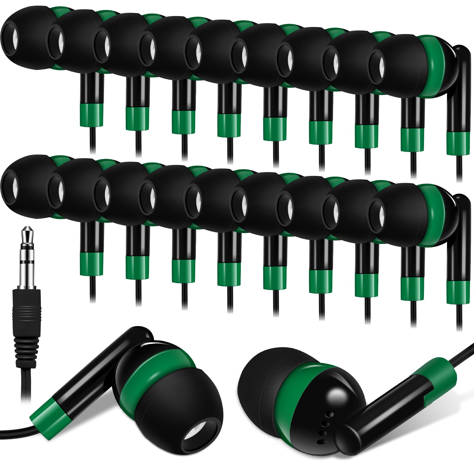 Snapklik.com : Kanayu 100 Pack Wired Earbuds Bulk For Classroom Ear ...