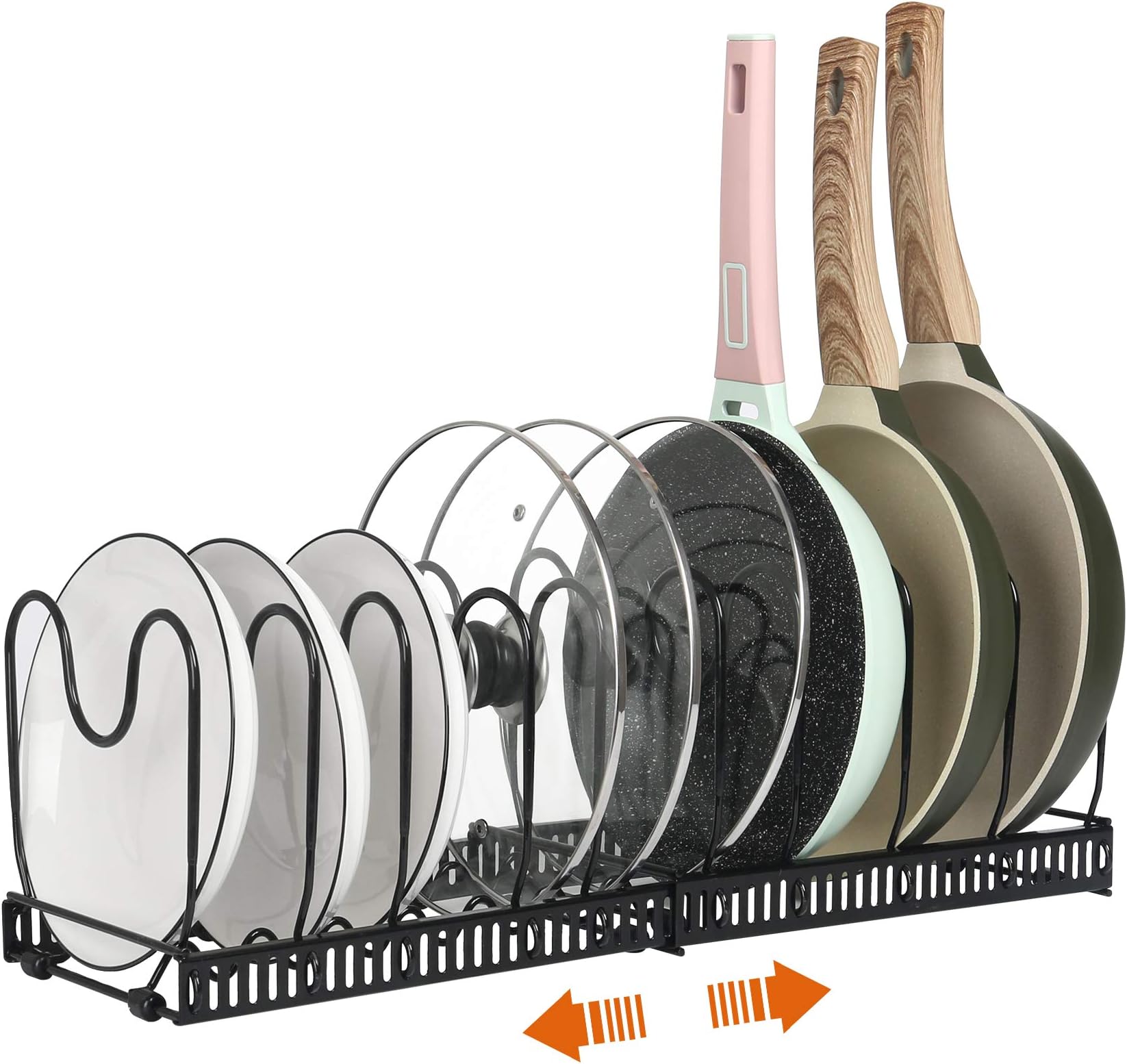 Amazon.com: ROOHUA Pot Rack -Expandable Pan Organizer for Cabinet,Pot ...