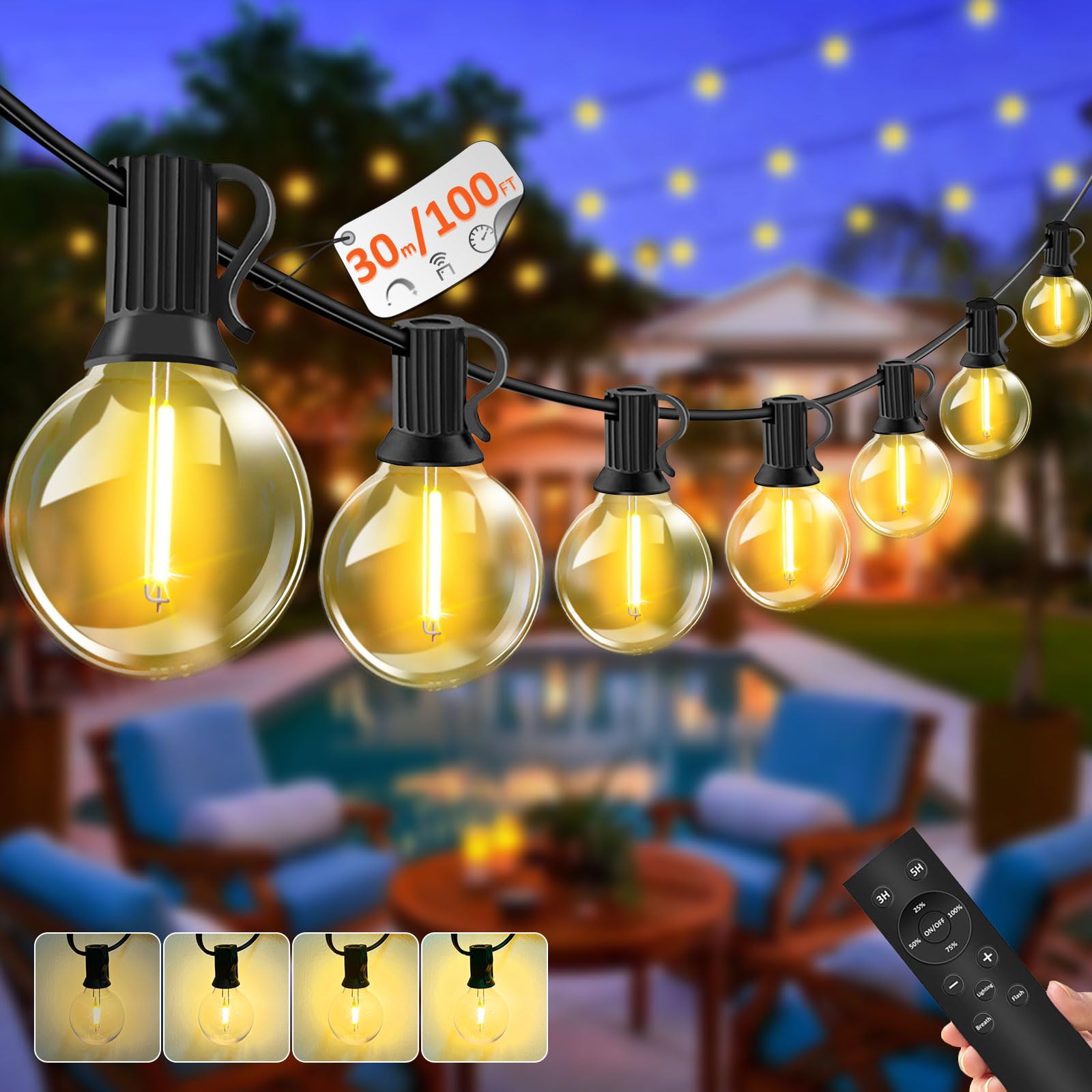 Outdoor Led Fairy Lights 200 Warm White USB Solar Fairy Lights