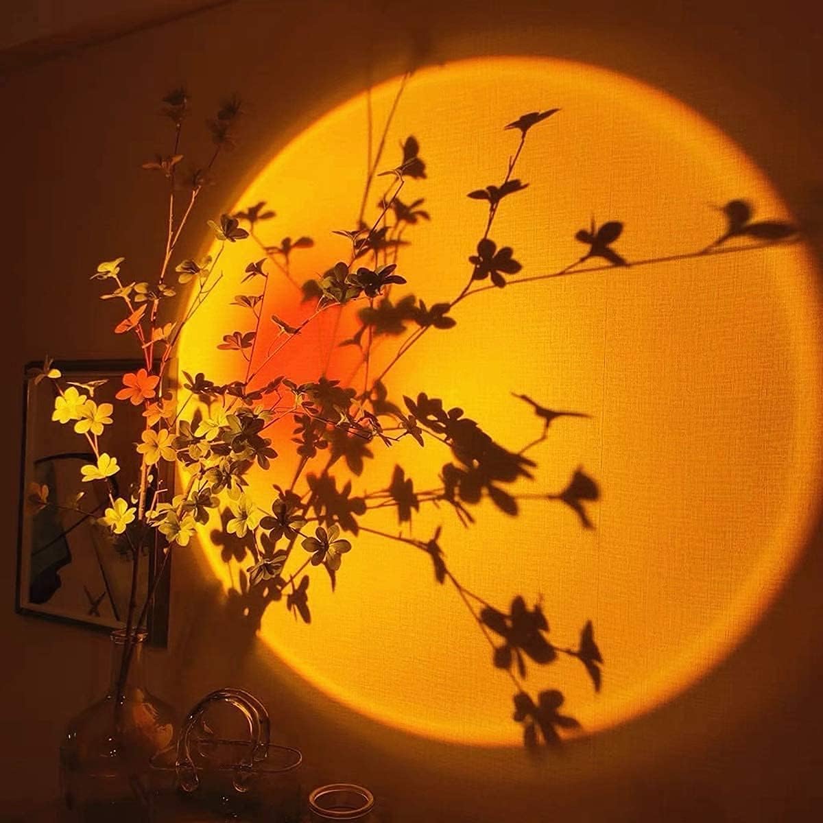 Aunus Sunset Lamp, 10W Sunset Projection Lamp USB,360°Rotation Sunset ...
