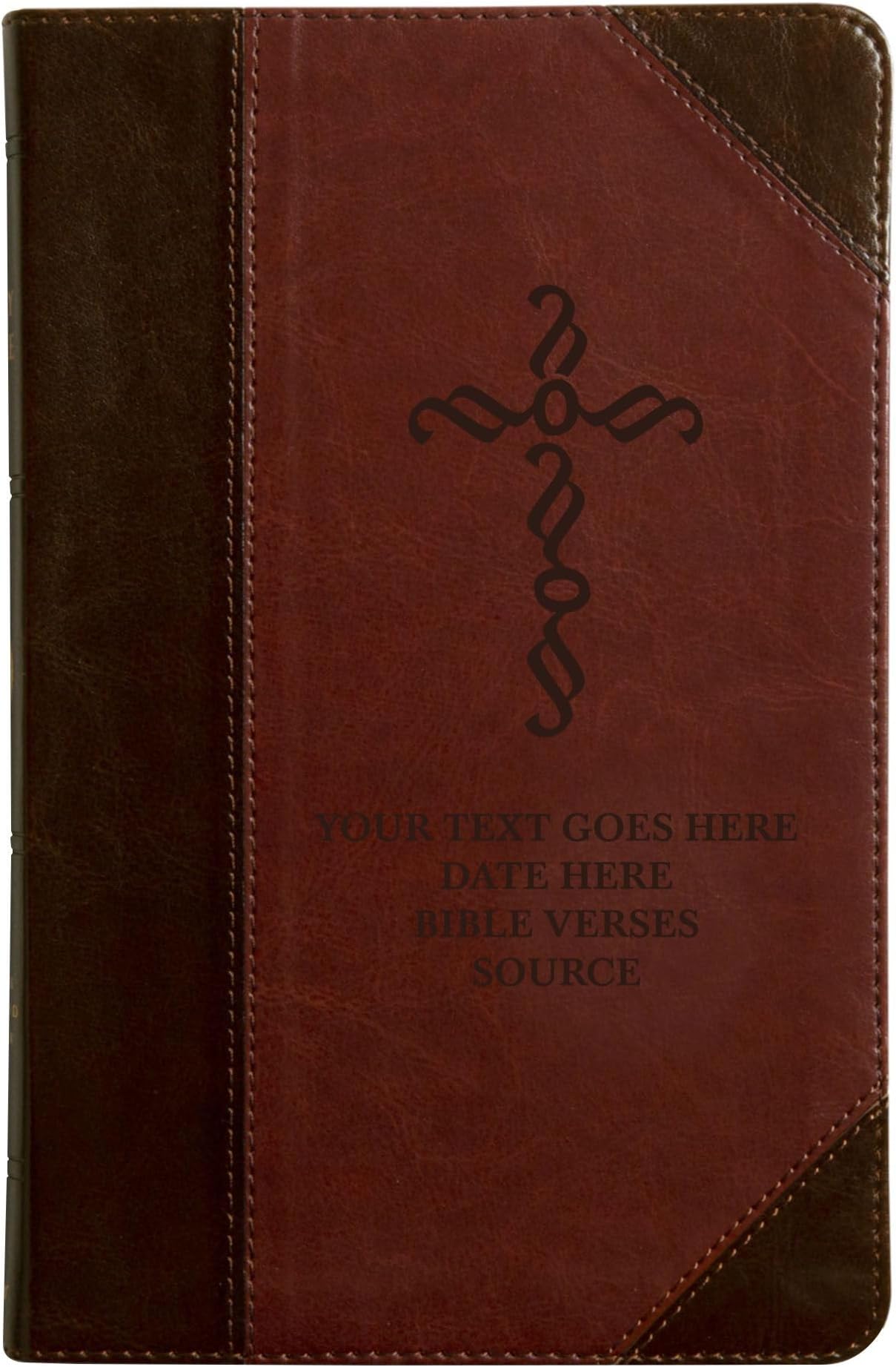 Amazon.com: Personalized ESV Thinline Bible Medium Print Faux Leather ...