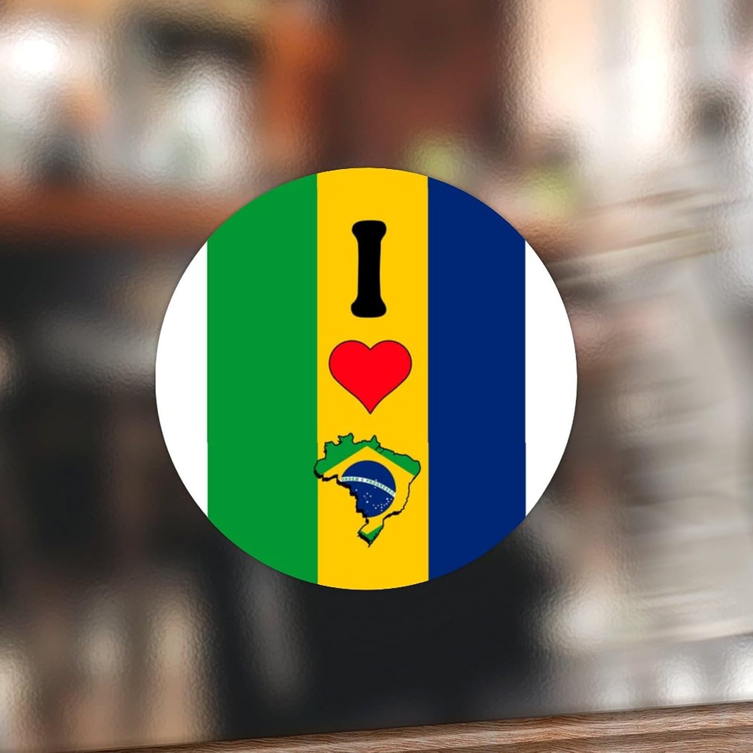 Amazon.com: Swavecat 100PCS Round Brazil Flag Round Stickers Decals I ...