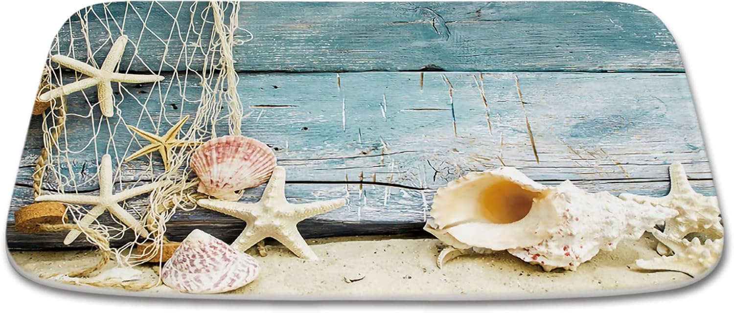 Amazon.com: Blue Seashell Nautical Fishing Nets Conch Starfish Summer ...