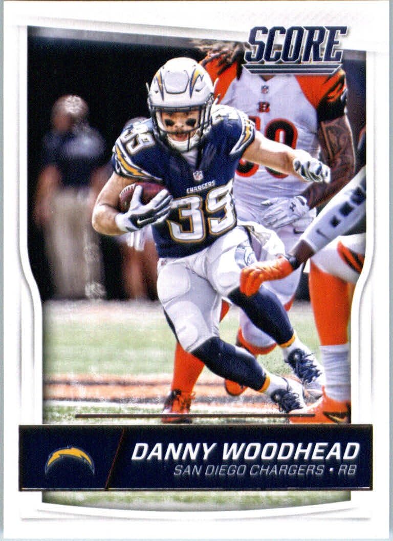 Amazon.com: 2016 Score #262 Danny Woodhead San Diego Chargers Football ...