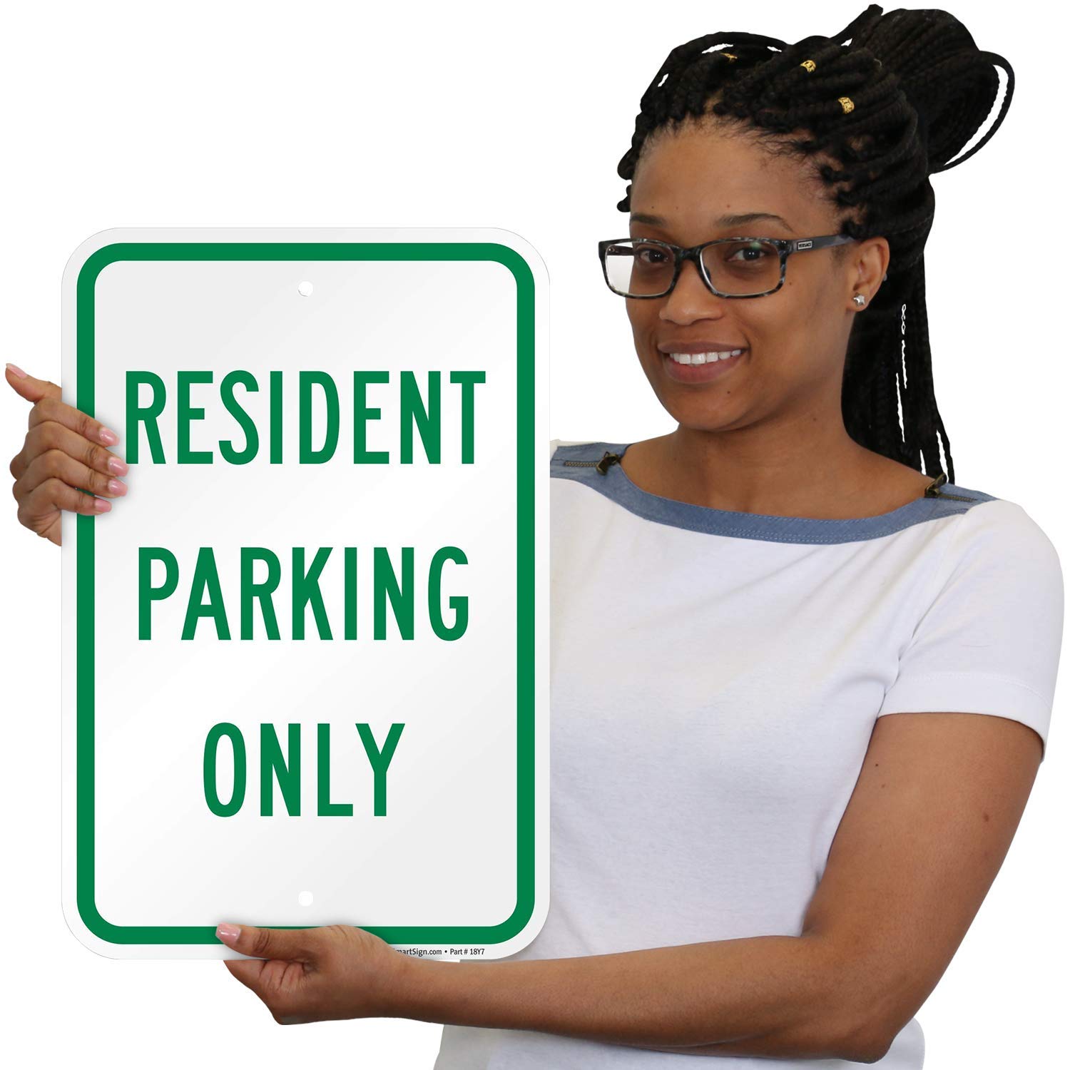 SartSign 3 Engineer Grade Reflective Sign, Legend"Custoer And