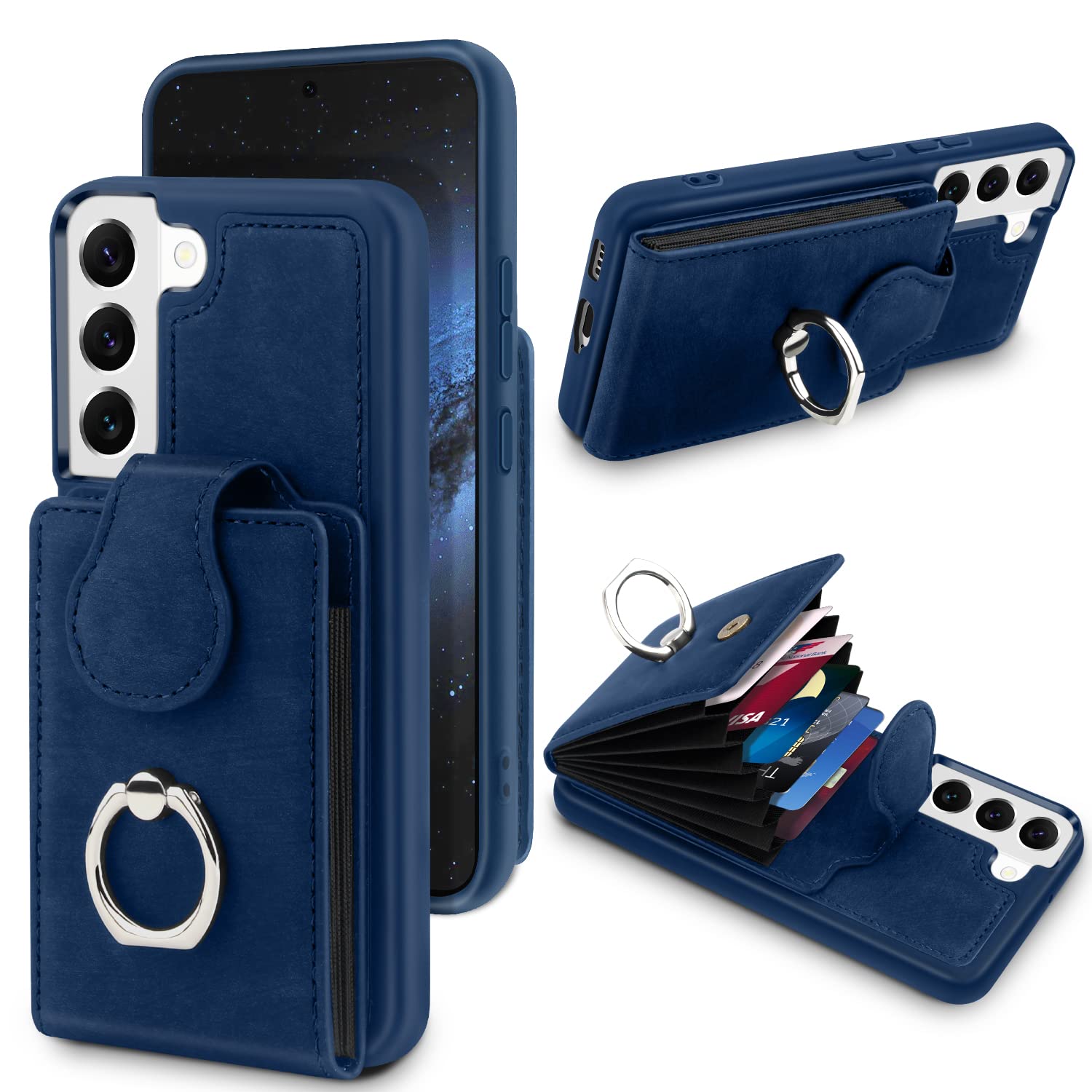 Petocase for Samsung Galaxy S22 Wallet Case with Card Holder and 360 ...