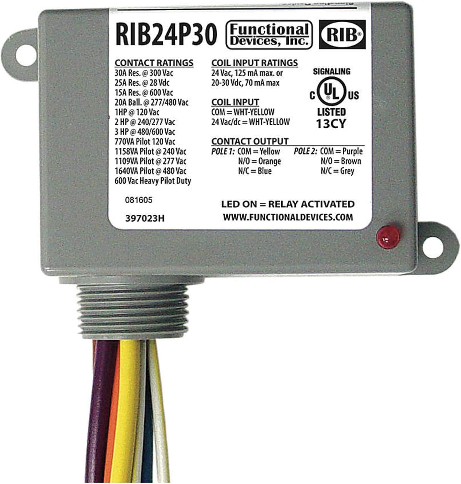 Amazon.com: Functional Devices Rib RIB02P Power Control Enclosed Relay ...