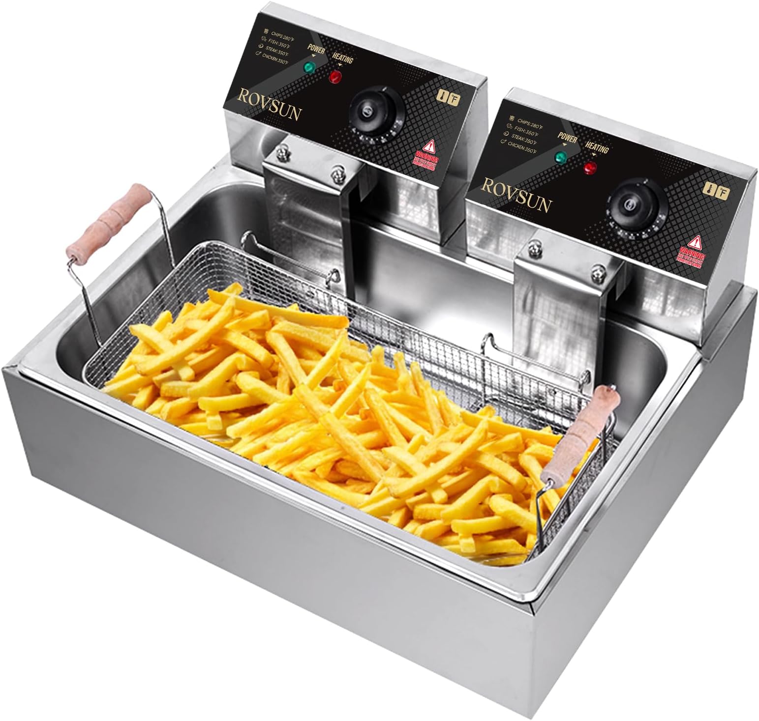 Amazon.com: ROVSUN 23.8QT Electric Deep Fryer, 5000W Commercial Deep ...