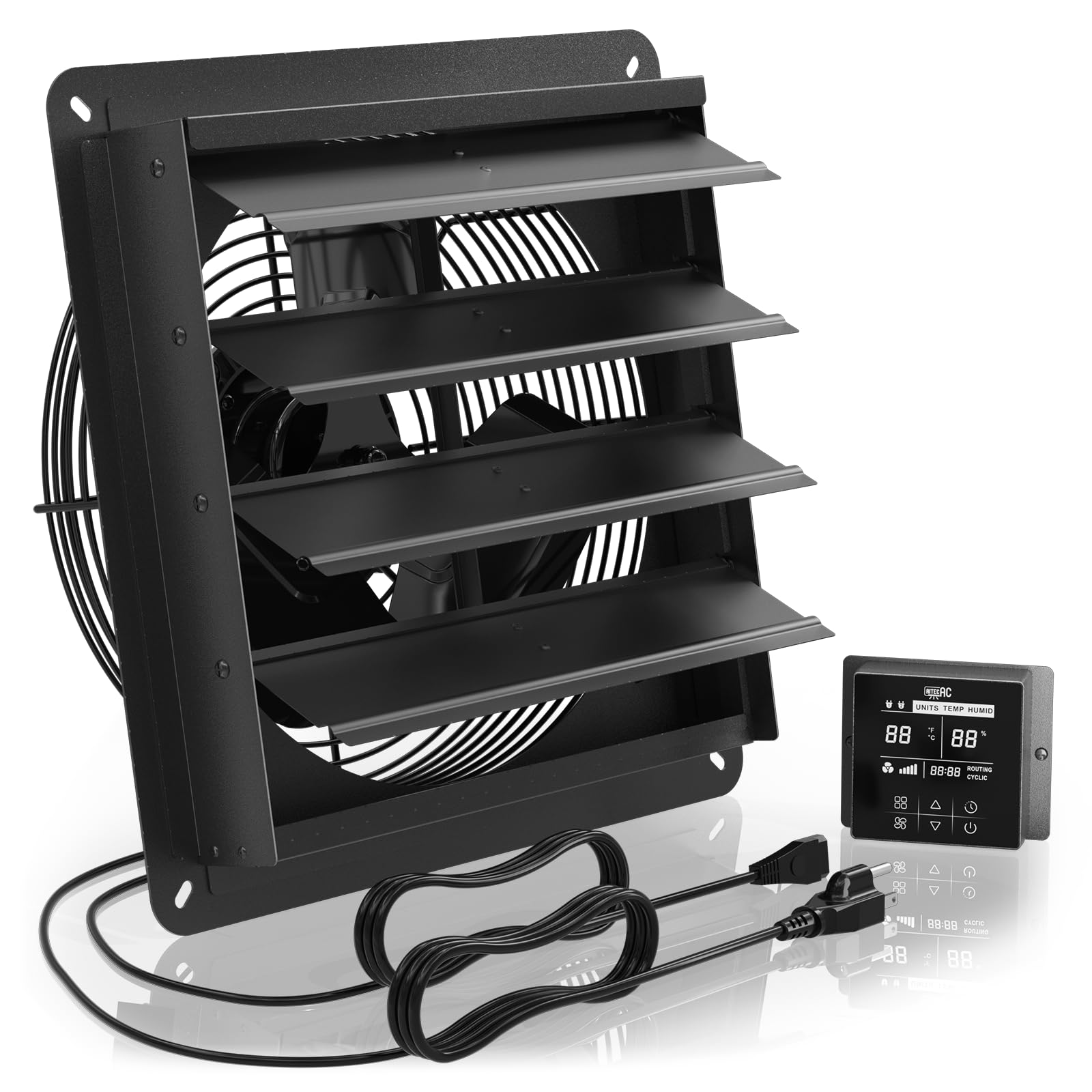 Amazon.com: AITECAC 12 Inch Shutter Exhaust Fan, 1226 CFM High-Speed ...