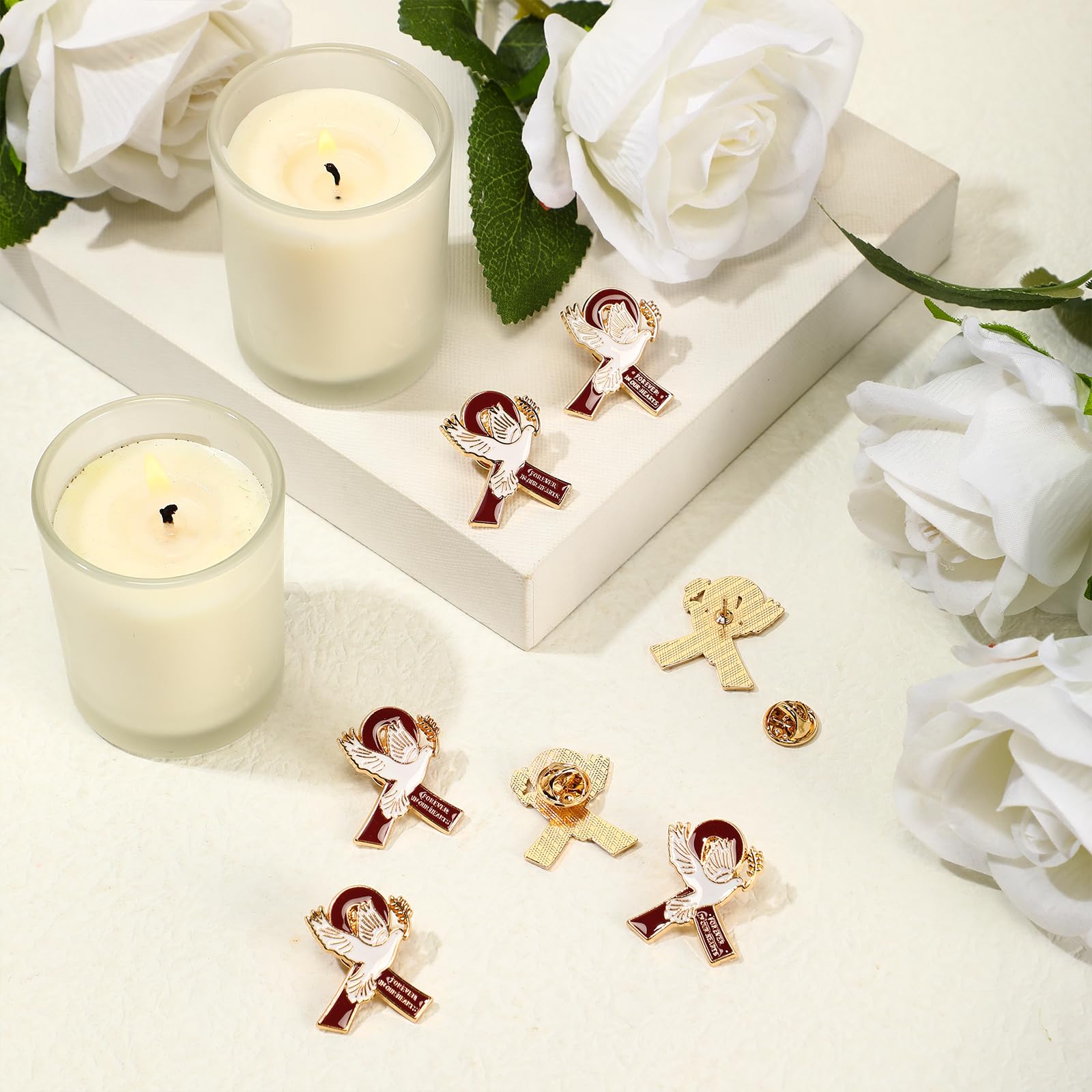 Snapklik.com : Loetere 60 Set Funeral Ribbon Pins Funeral Favors For ...