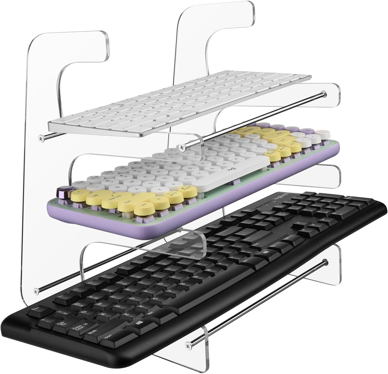 Amazon.com: Elsjoy 2 Pack Acrylic Display Stand, 3-Tier Mechanical ...