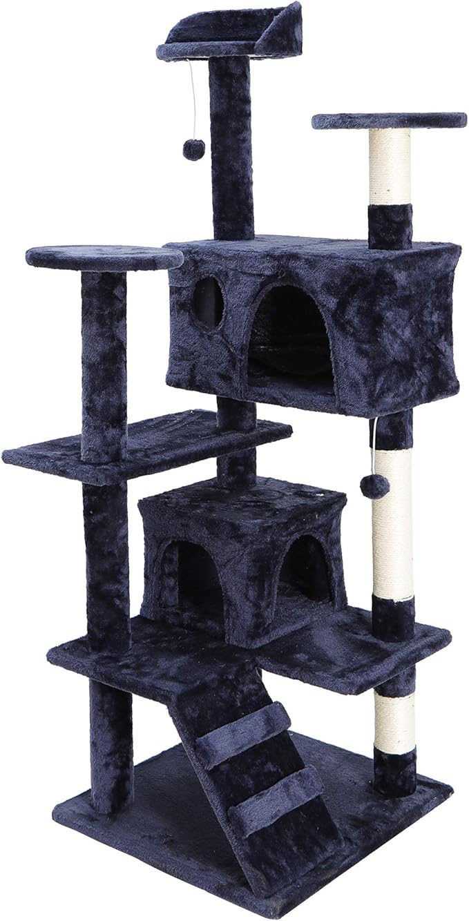 Amazon.com : ZENY 53 inches Cat Tree with Sisal-Covered Scratching ...