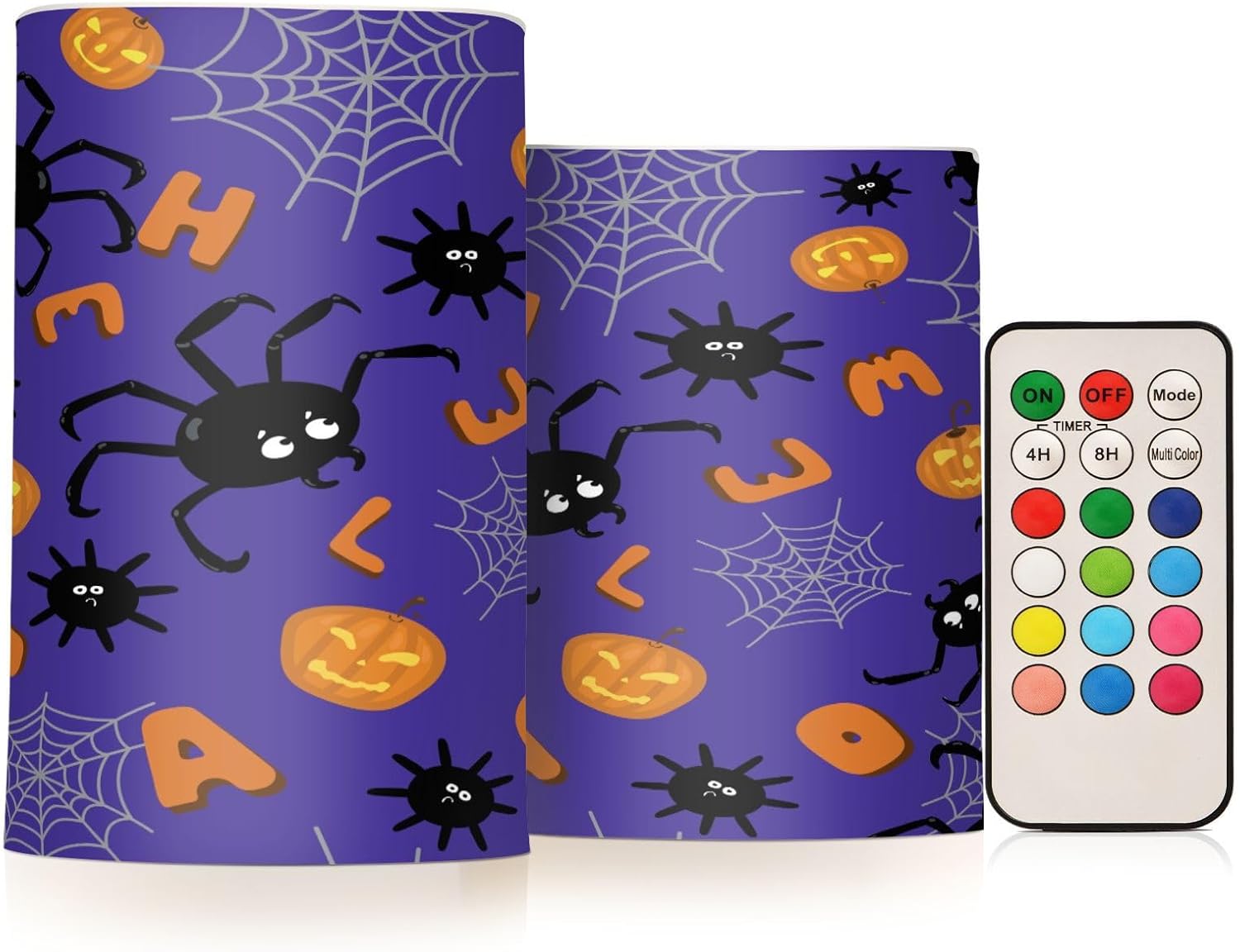 Velas de telaraña de Halloween sin llama, funciona con pilas, velas LED ...