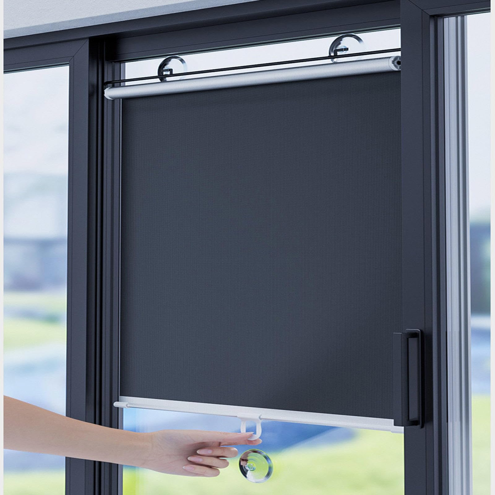 Amazon.com: Roller Blinds with Suction Cups, Retractable Sunshade Roll ...