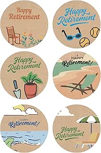 Amazon.com: Happy Retirement Sticker,2 inch 120pcs Happy Retirement ...