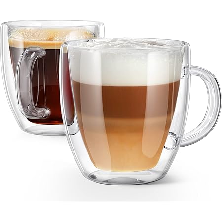 Amazon.com | 2-Pack 2.5 Oz Espresso Cups With Handle,Espresso Shot ...