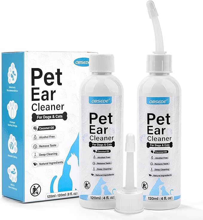 Amazon.com : OBSEDE Dog Ear Cleaner - Dog Ear Cleaning Solution ...