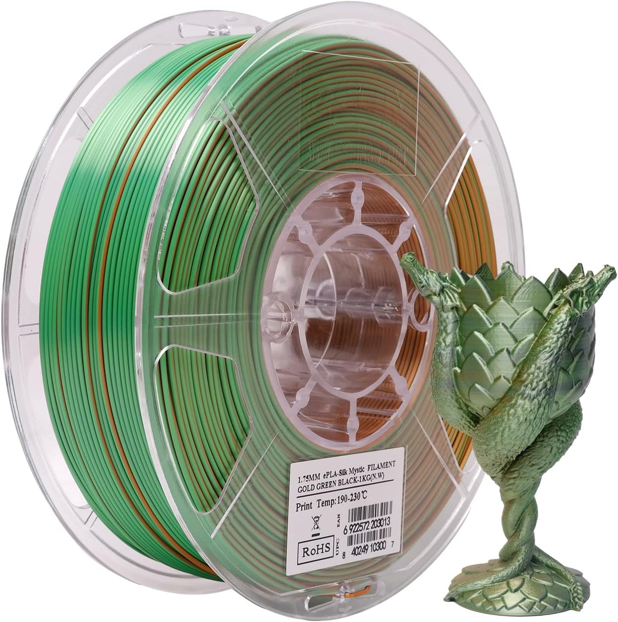 Amazon.com: eSUN Silk Mystic PLA Filament 1.75mm, Shiny Silk Three ...