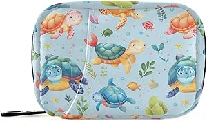 Cute Cartoon Sea Turtles Pill Case Travel, Weekly Pill Box Small 7 Days ...