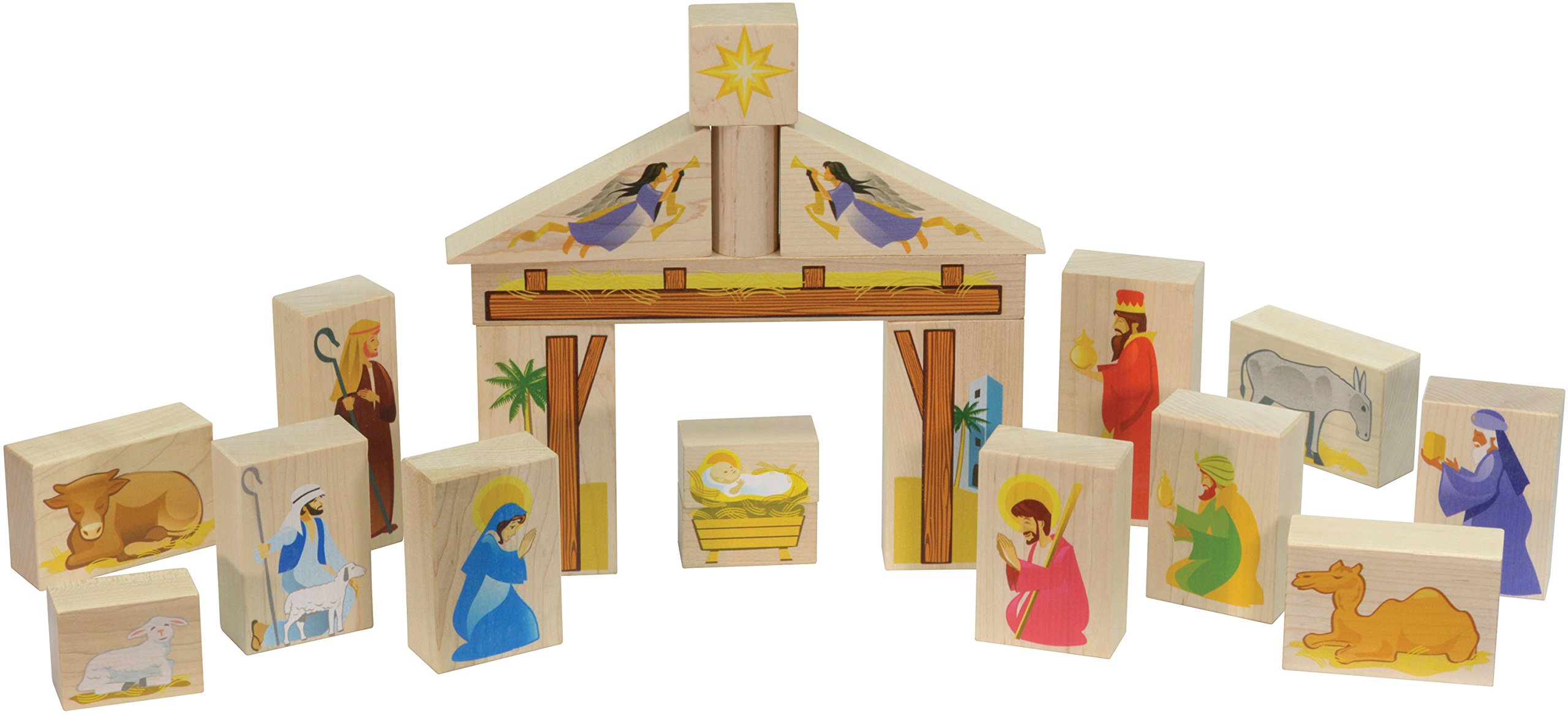 Amazon.com: Nativity Block Set (White Box) - Made in USA : Toys & Games