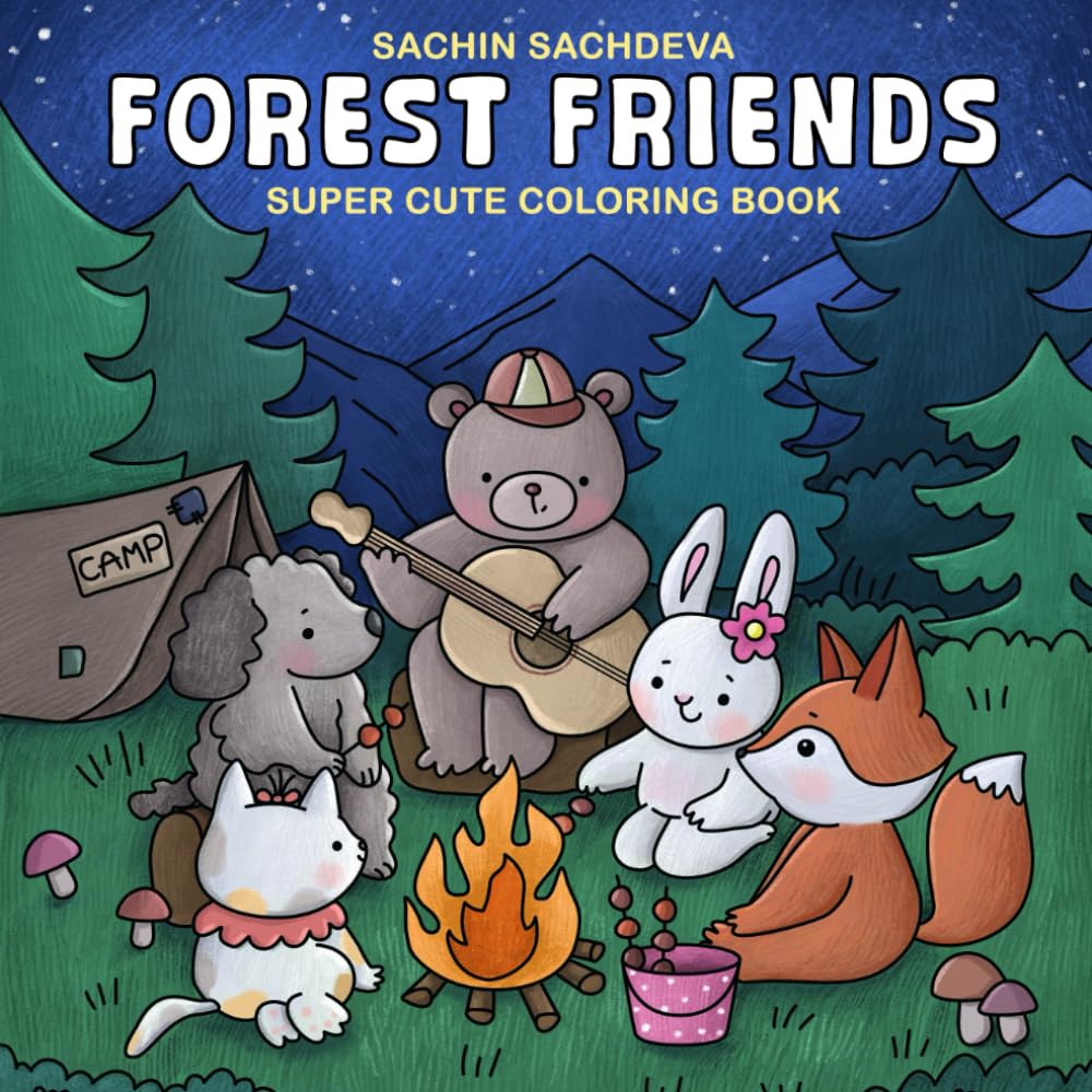 Amazon.com: Forest Friends: Super Cute Coloring Book for Adults and ...