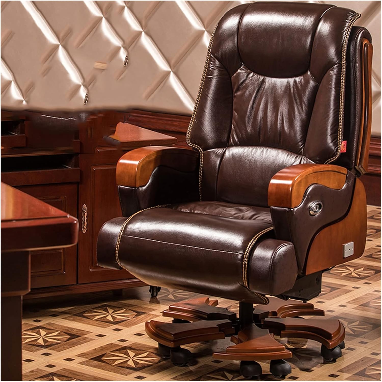 Amazon.com: JYCCH Boss Chair Cowhide Managerial Executive Chairs with ...