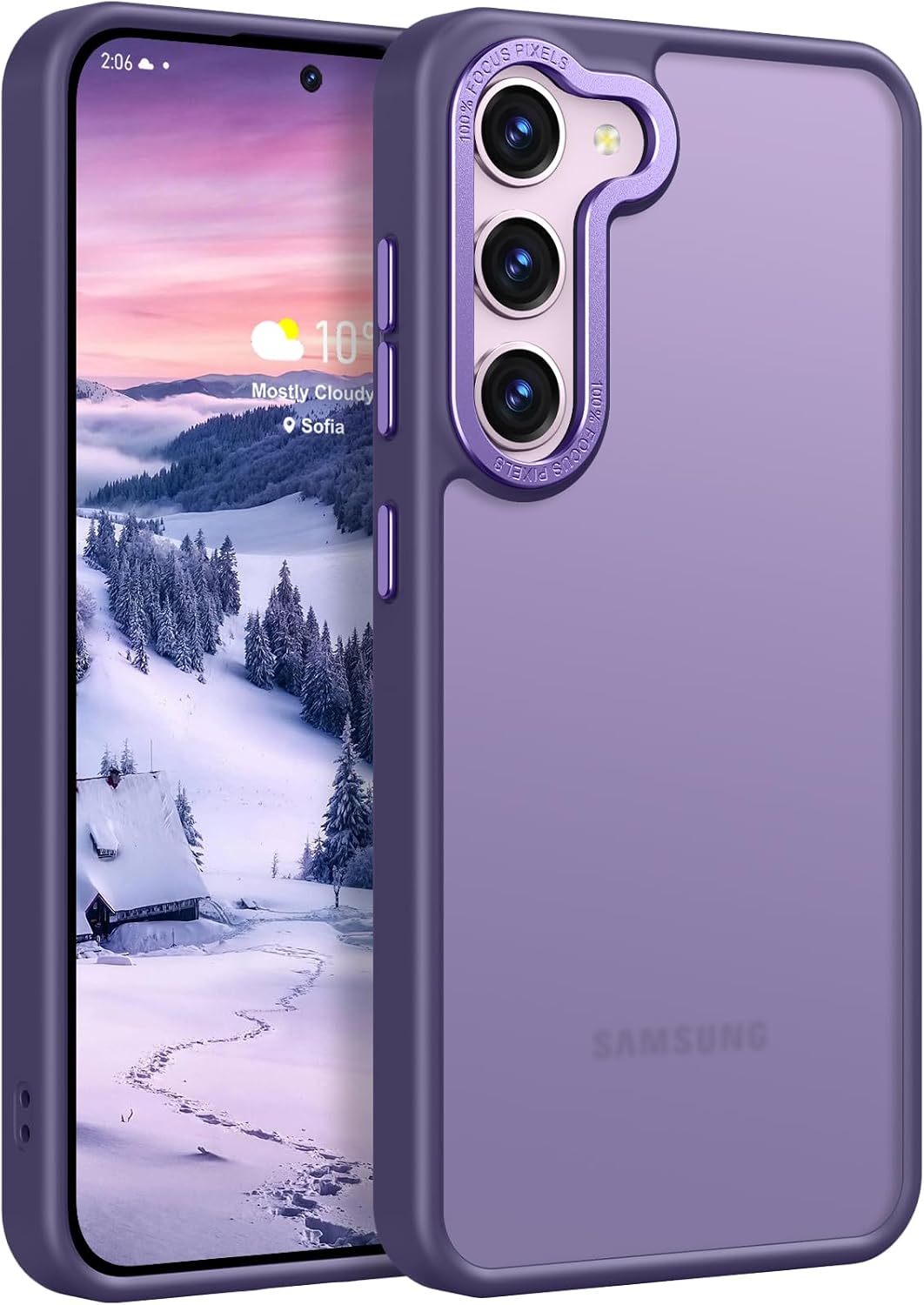 Amazon.com: Rayboen for Samsung Galaxy S23 Plus Case, Translucent ...